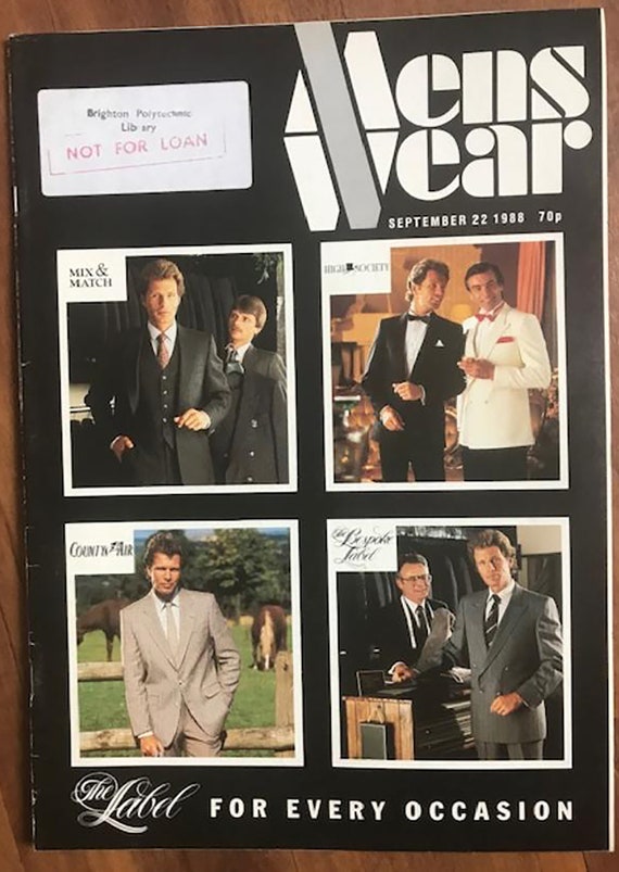 Mens Wear Sept 22 1988 incorporating Taylor and Cutter | Etsy