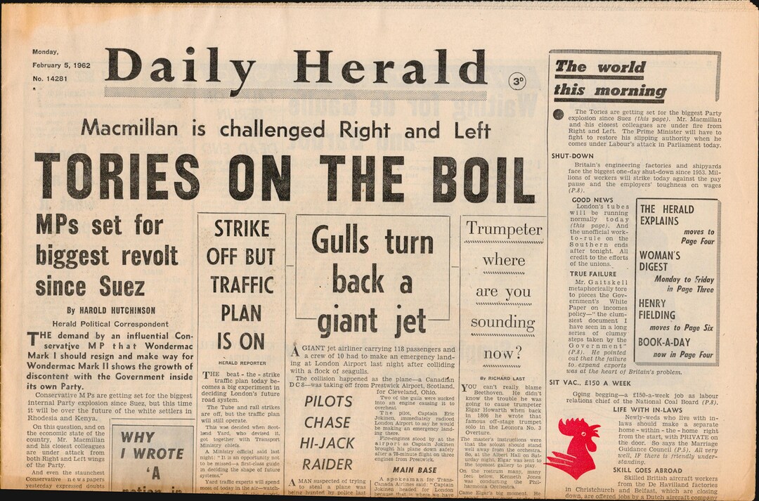 Daal Herald Feb 5 1962 Original Vintage Rare Zeitung ...