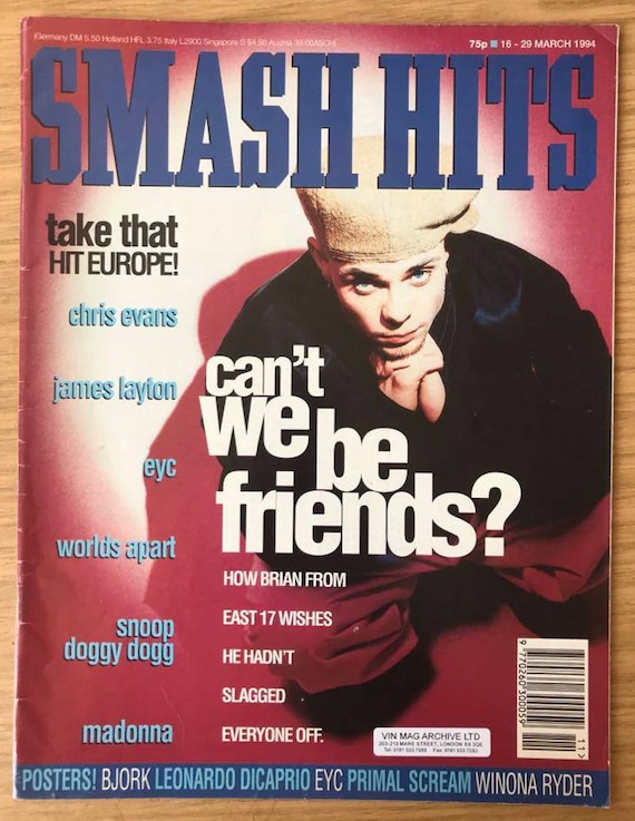 Smash Hits 16-29 March 1994 Fortnightly British Original | Etsy