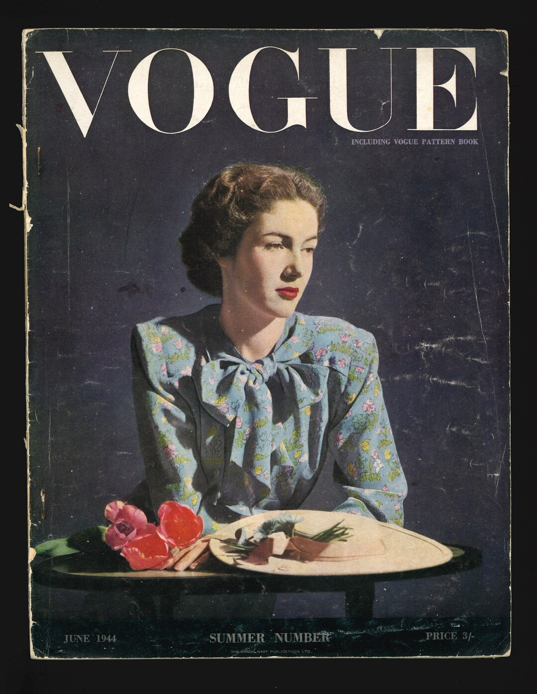 Vogue UK June 1944 Original Vintage Fashion Magazine Summer Number 80th ...