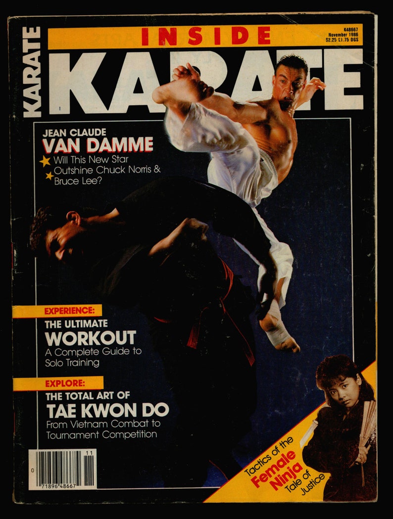 Inside Karate Magazine Nov 1986 Cover: Jean Claude Van Damme - Etsy