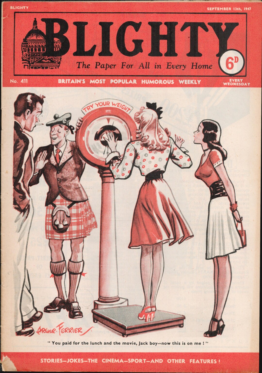 Blighty Sept 13 1947 No 411 Original Vintage Rare Humorous Comics - Etsy