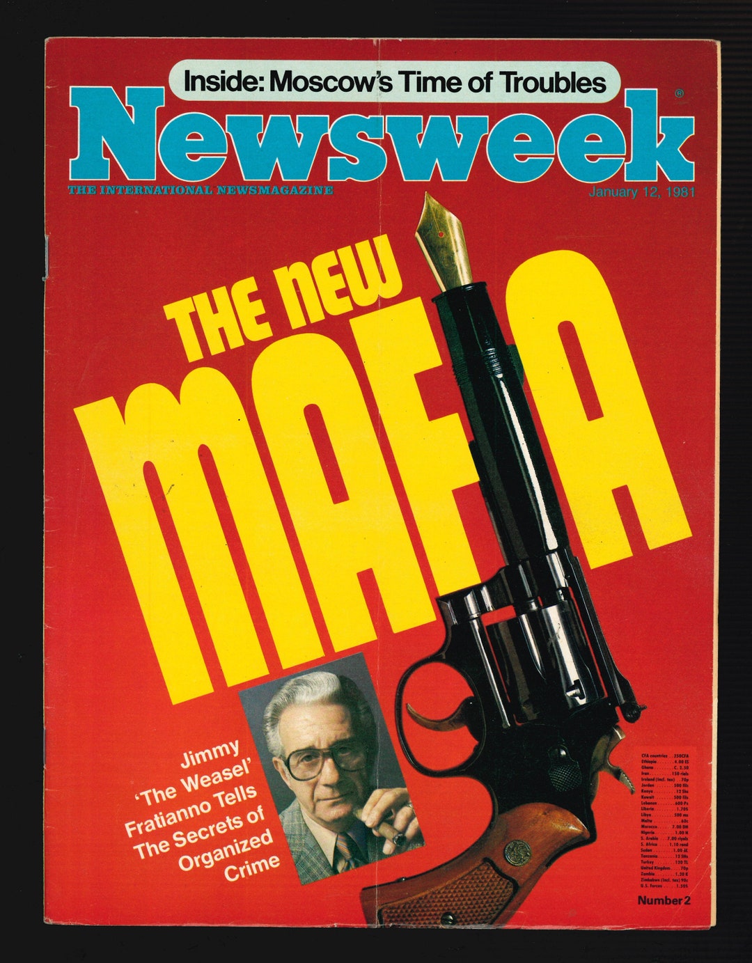 Newsweek Magazine Jan 12 1981 Jimmy 'the Weasel' Fratianno - Etsy