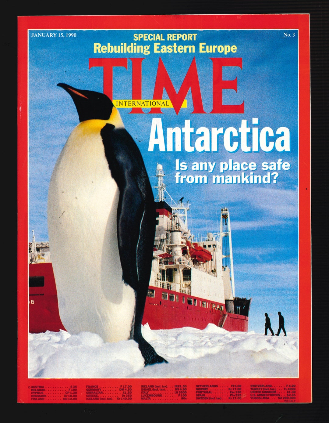 TIME EUROPE JAN 15 1990 Vintage Magazine Antarctica - Etsy