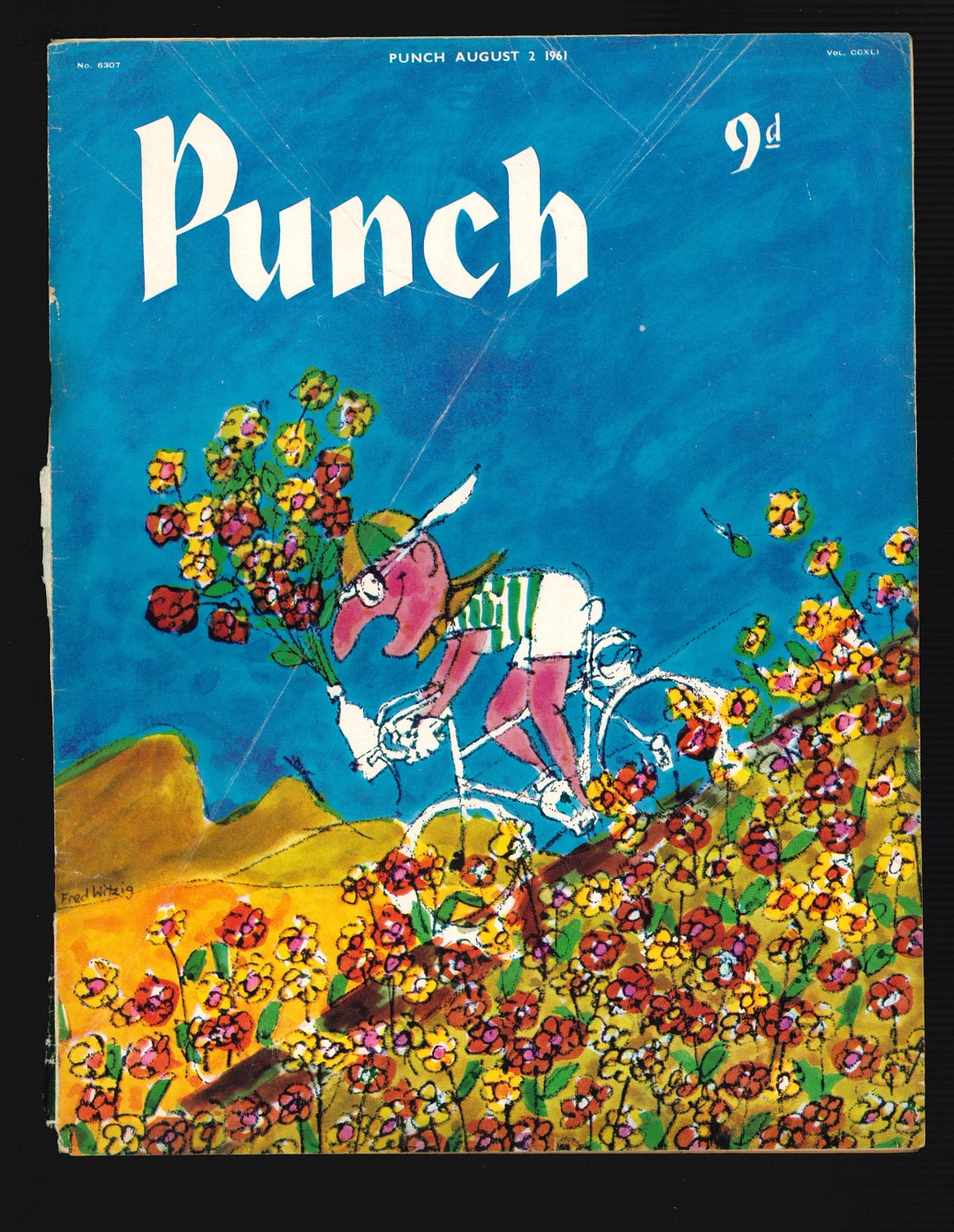 Punch Aug 2-30 1961 Bundle of 5 Copies Vintage Original Satire Magazine ...