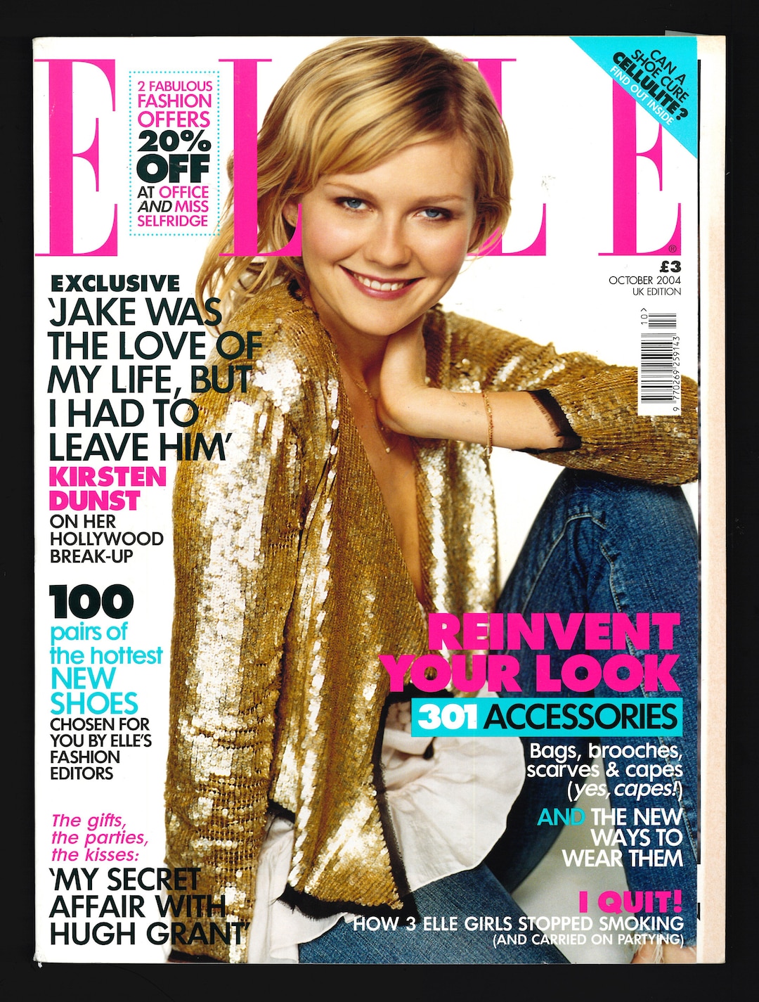 Elle UK Oct 2004 British Original Vintage Fashion Magazine Kirsten ...