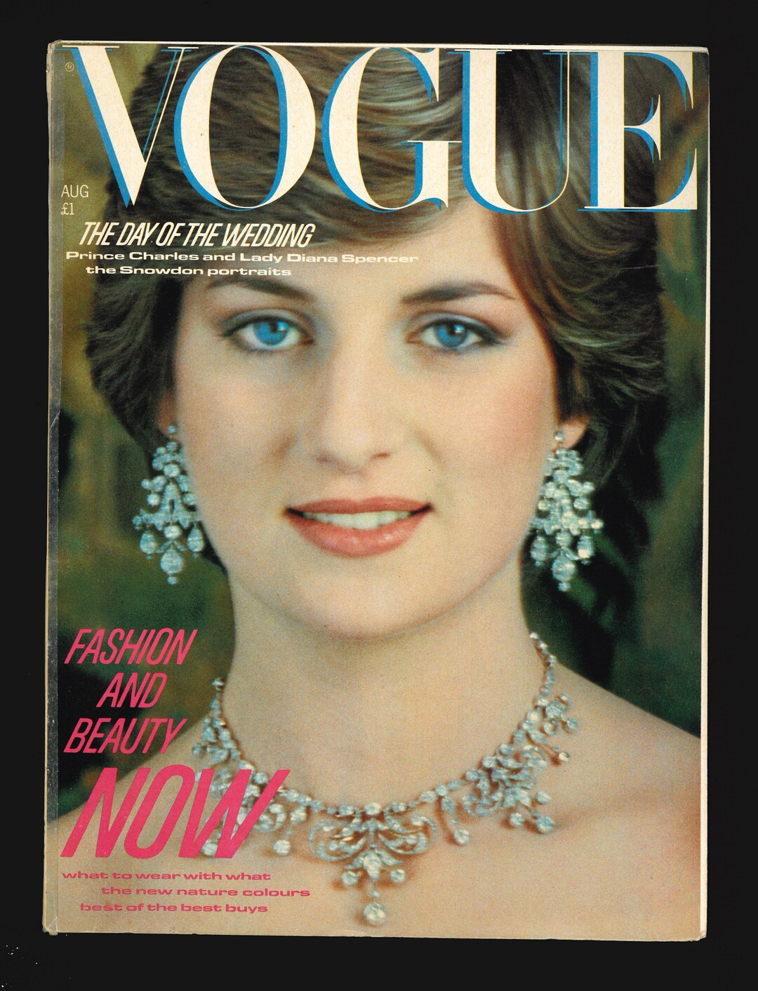 Vogue UK Aug 1981 Original Vintage Fashion Magazine Royal Wedding ...