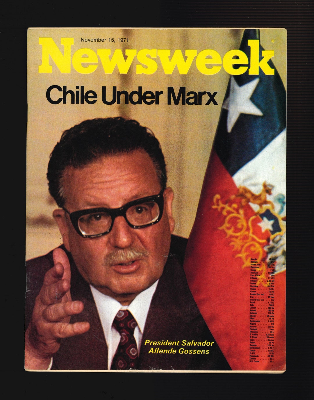 Newsweek Nov 15 1971 Original Vintage Magazine Chile Under Marx - Etsy