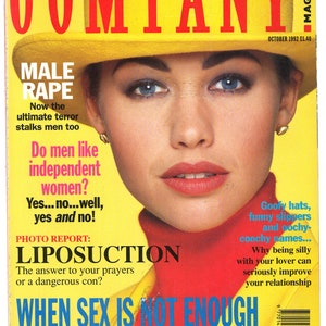 Company Oct 1992 British Original Vintage Fashion Magazine Cal Cover ...