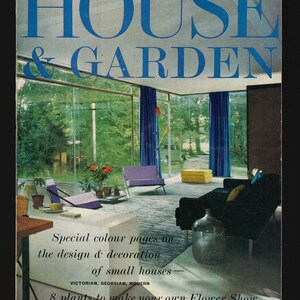 House & Garden UK Back Issues 1961 Original Retro Rare Vintage ...