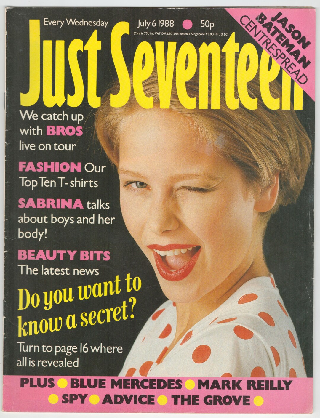 Just Seventeen July 6 1988 British Original Vintage Fortnightly ...