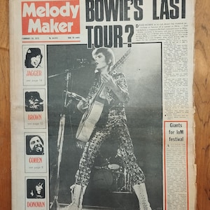 Melody Maker Feb 24 1973 British Pop Newspaper David Bowie - Etsy
