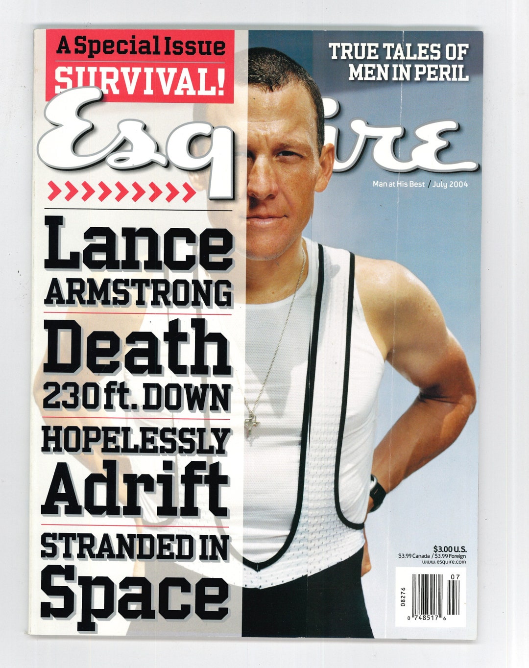 Esquire Magazine July 2004 Cover: Lance Armstrong - Etsy