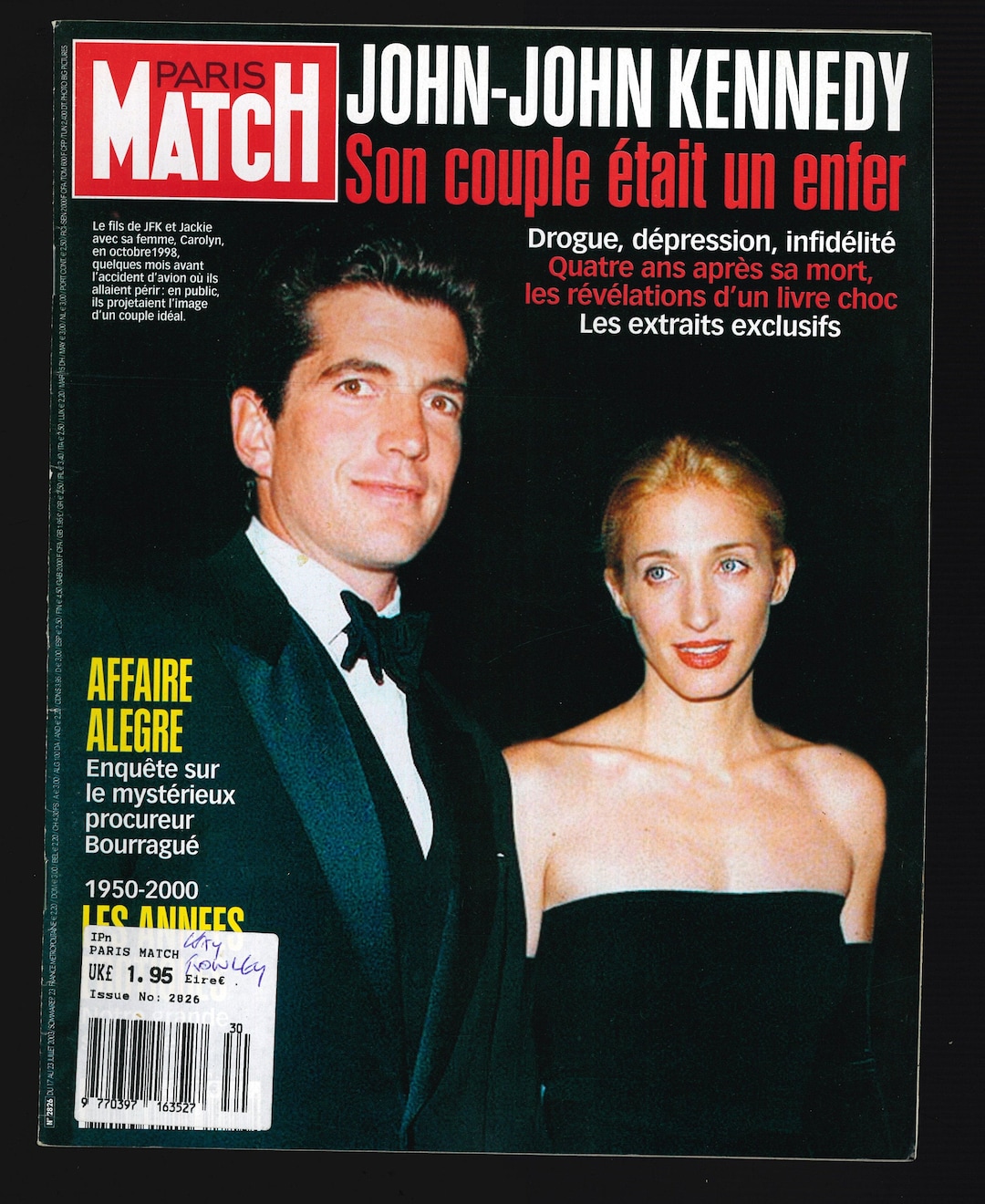 Paris Match Magazine No 2826 July 23 2003 John Kennedy - Etsy