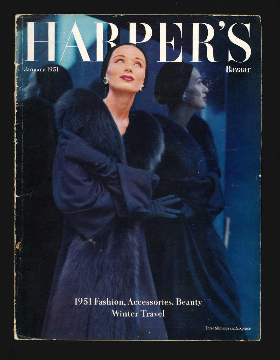 Harper's Bazaar UK Jan 1951 Vintage Rare Retro Original Fashion ...