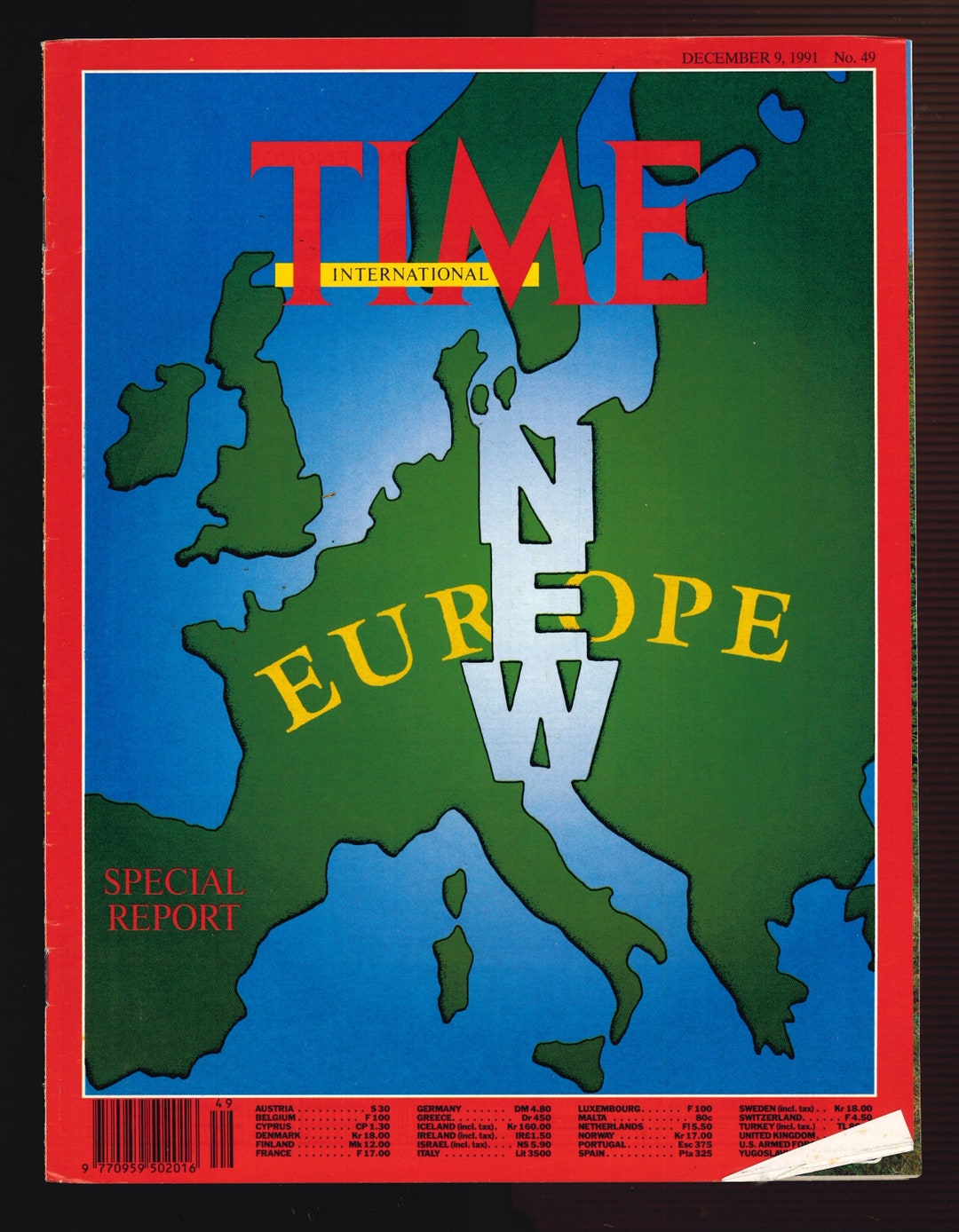 TIME Dec 9 1991 Vintage Magazine New Europe - Etsy