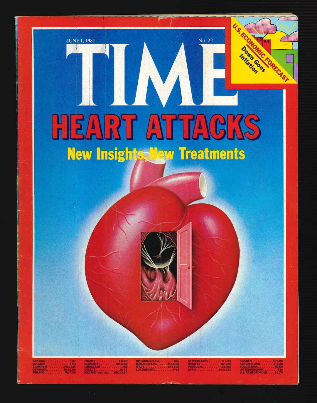TIME EUROPE JUNE 1 1981 Vintage Magazine Heart Attacks - Etsy