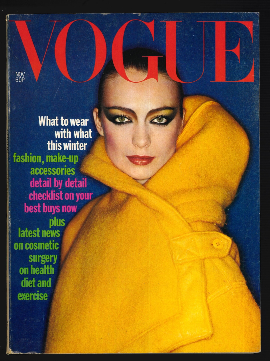Vogue UK November 1976 British Original Vintage Fashion Magazine Cover ...