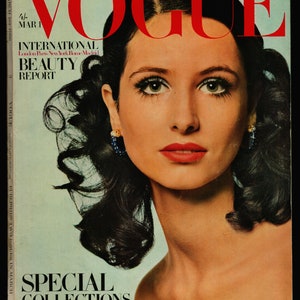 Vogue UK March 1st 1968 Vintage Fashion Magazine Cover : Annabella ...