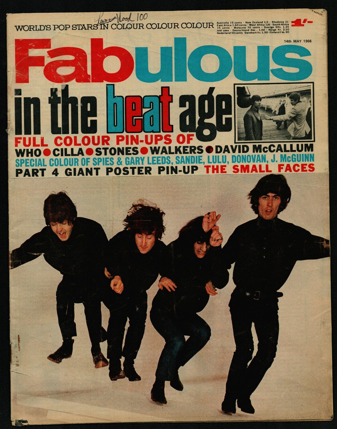 Fabulous Magazine May 14 1966 Cover : Beatles - Etsy