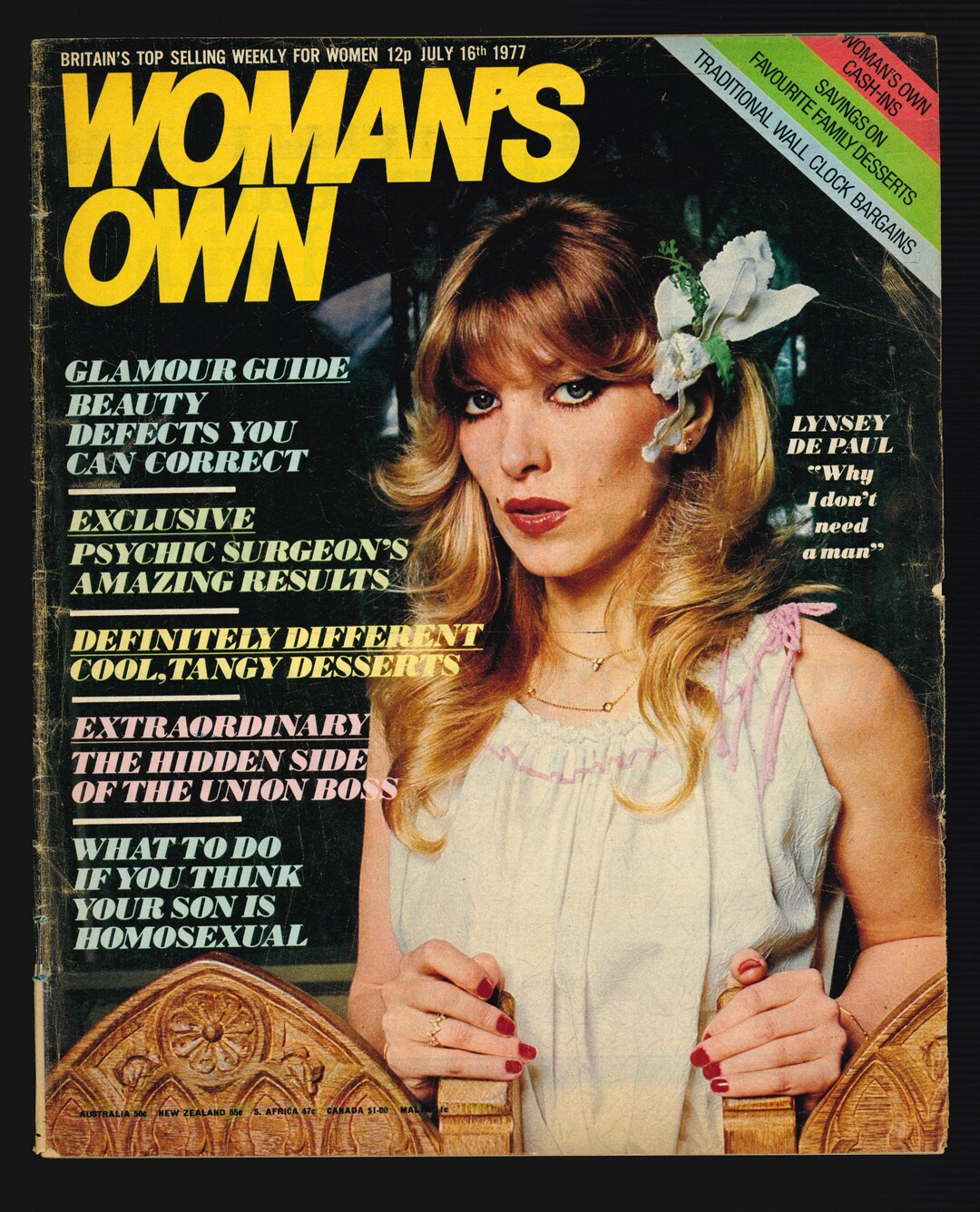 Woman's Own July 16 1977 Original British Vintage Weekly Women Magazine ...