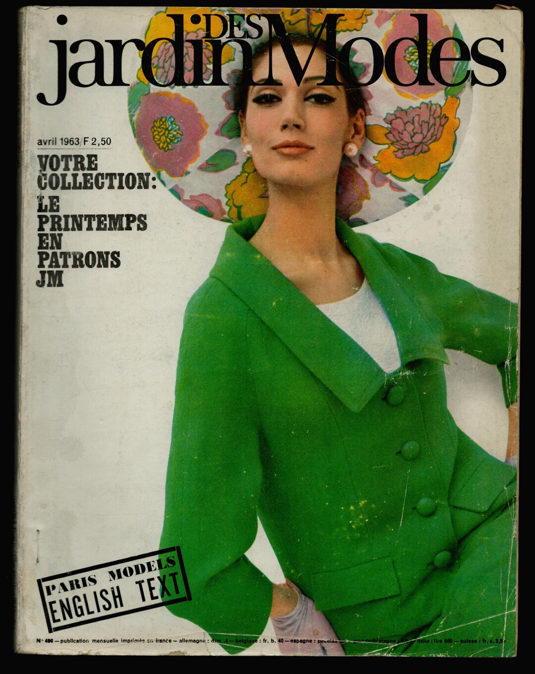 Jardin Des Modes April 1963 Original Vintage Magazine English Text - Etsy