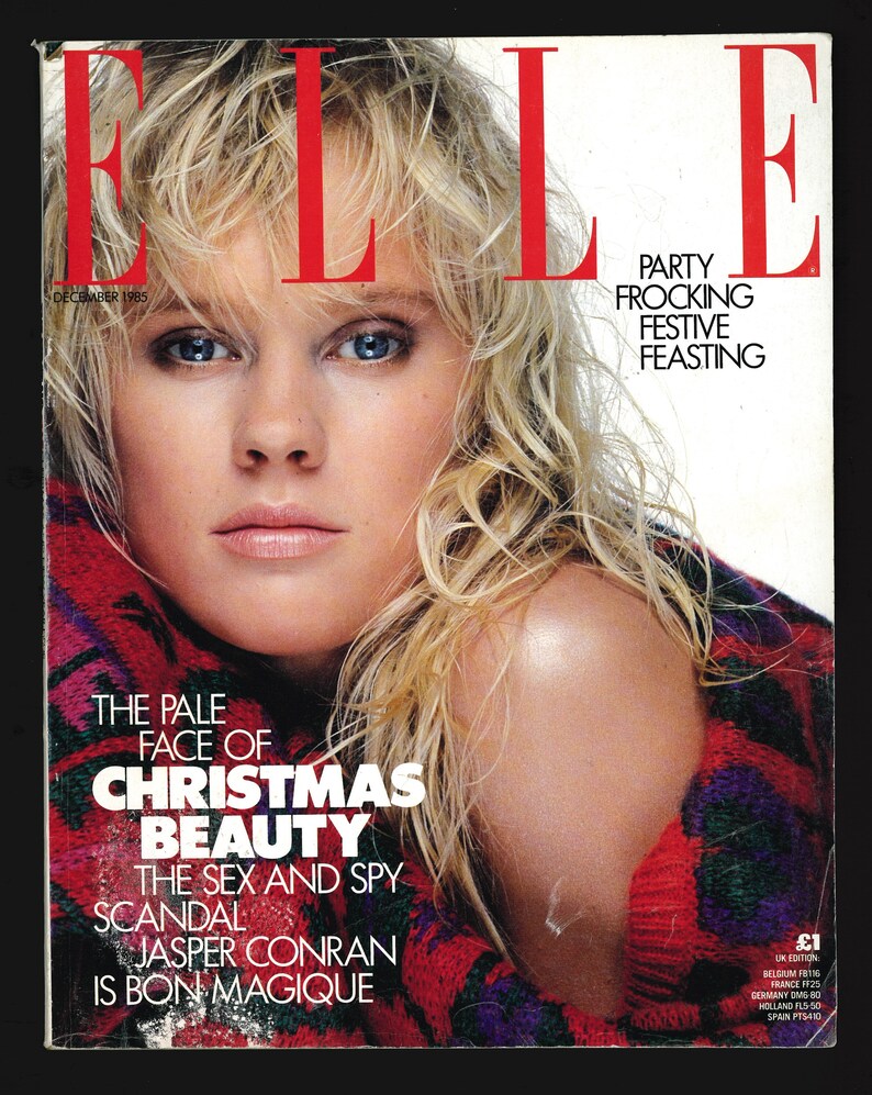 Elle UK Dec 1985 Original Vintage Fashion Magazine Jasper Conran - Etsy