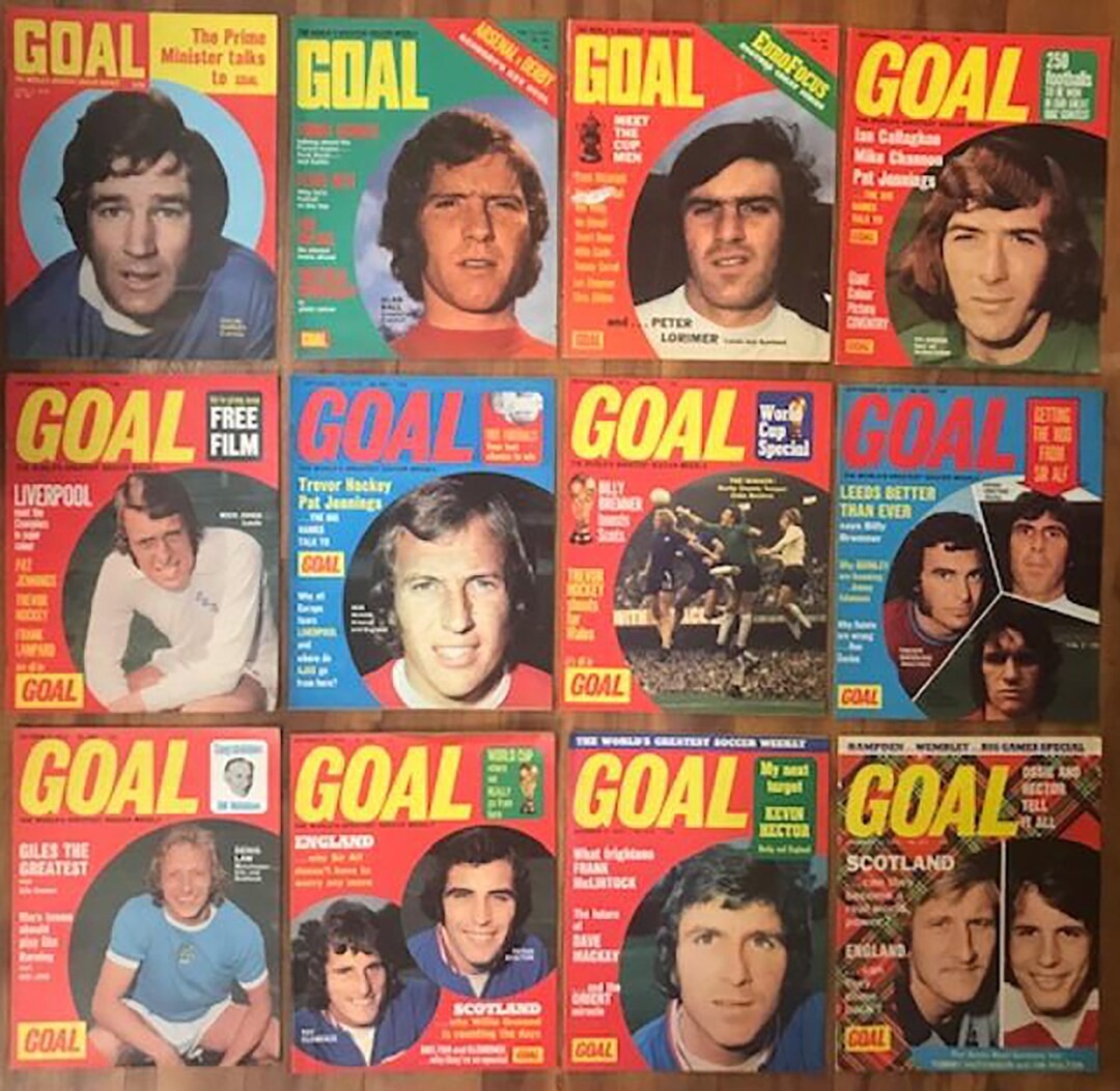 Goal Magazine 1970-1974 LOT X 28 Copies Worlds Greatest Soccer Weekly ...