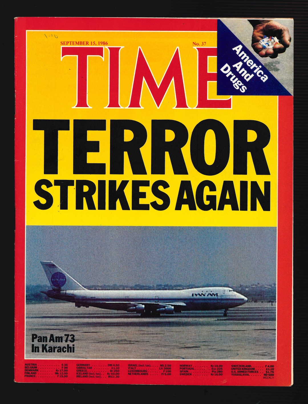 TIME SEPT 15 1986 Vintage Magazine Terror Strikes Again - Etsy