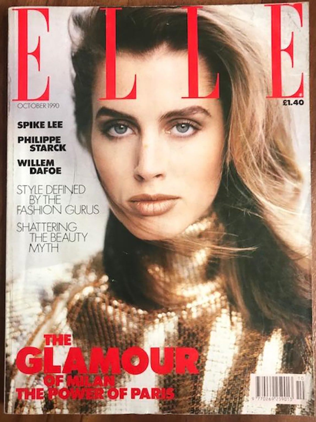 ELLE UK Oct 1990 British Original Vintage Glamour Fashion Magazine ...