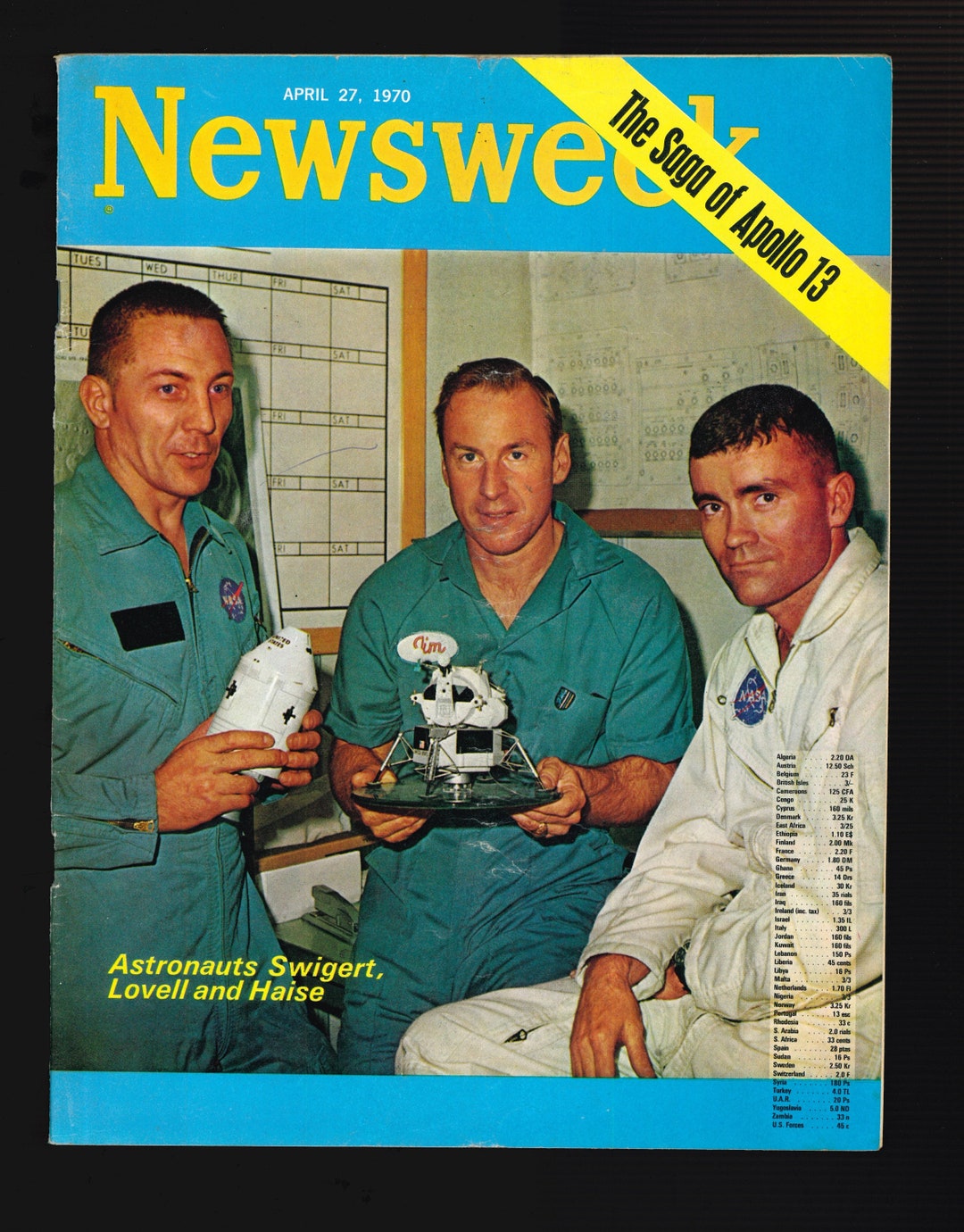 Newsweek April 27 1970 Original Vintage Magazine Astronauts Swigert ...