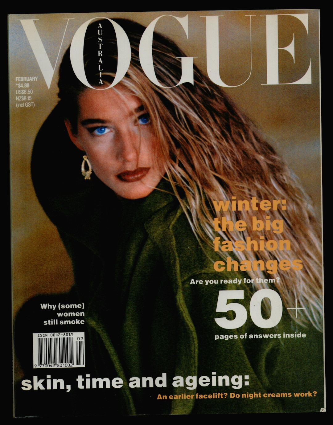 Vogue Australia Feb 1990 Original British Fashion Magazine - Etsy