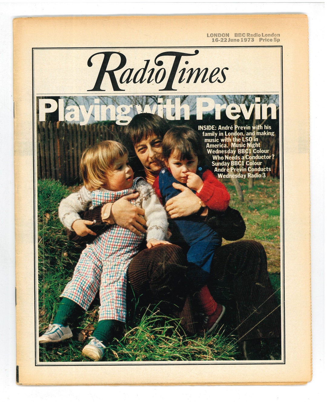 Radio Time June 16-22 1973 Original Vintage Magazine Andre Previn - Etsy