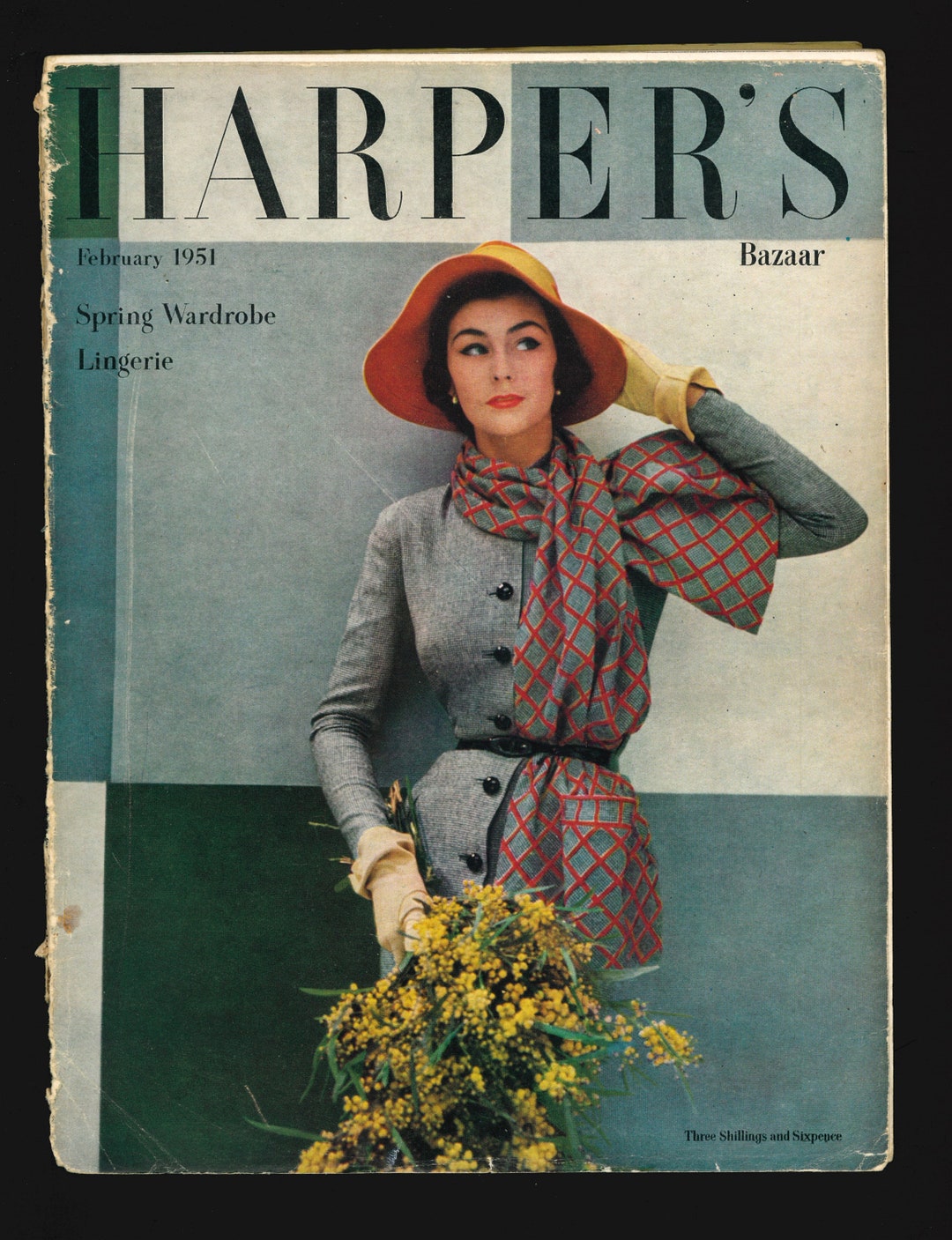Harper's Bazaar UK Feb 1951 Vintage Rare Retro Original Fashion ...