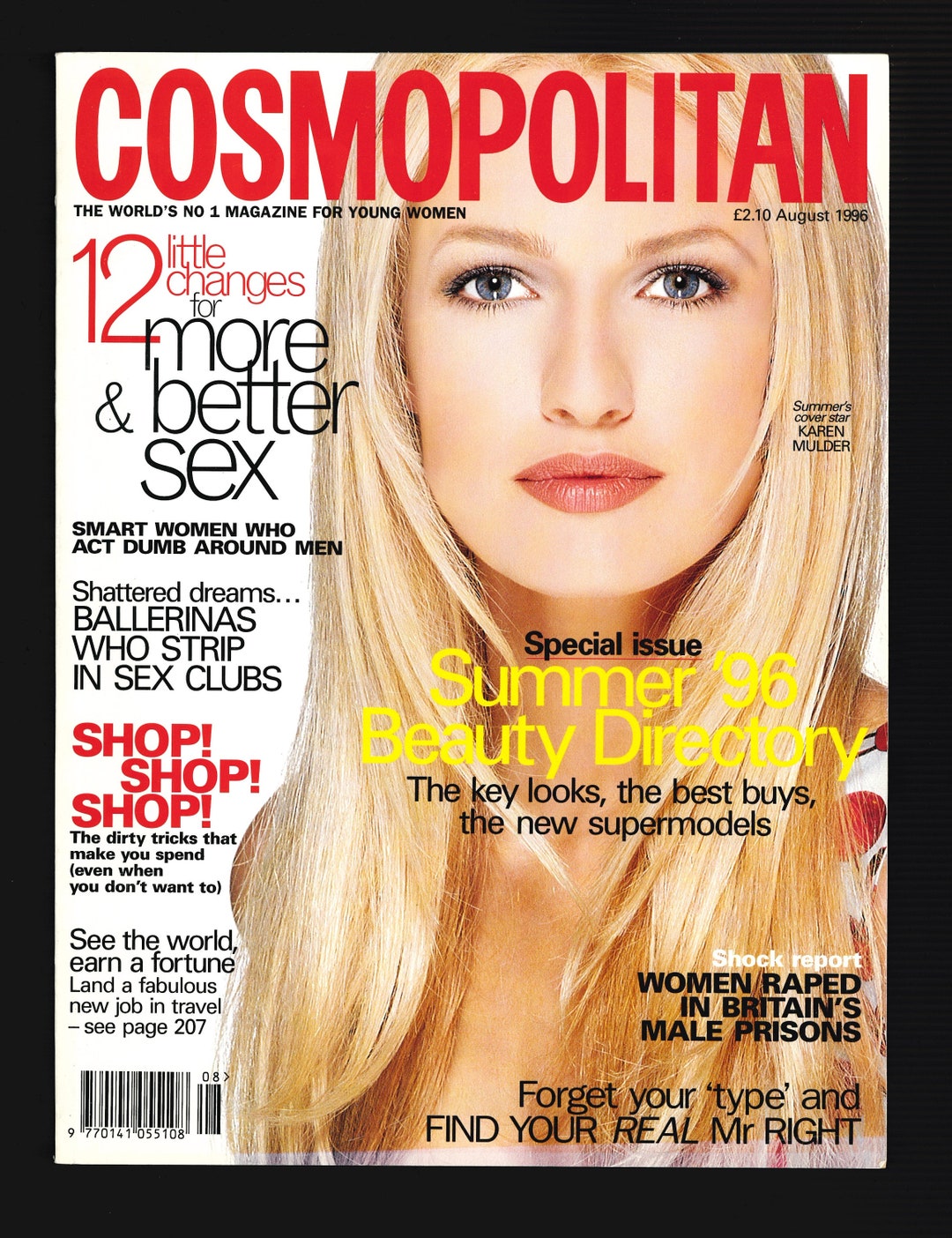 Cosmopolitan UK August 1996 KAREN MULDER Bryan Adams Nelly Schamey ...