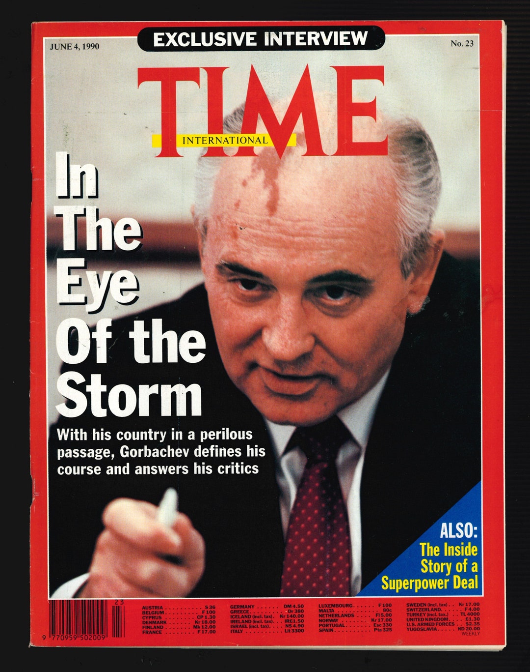 TIME JUNE 4 1990 Vintage Magazine Gorbachev - Etsy