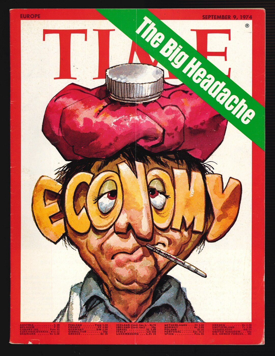 TIME SEPT 9 1974 Vintage Magazine Economy the Big Headache 50th - Etsy