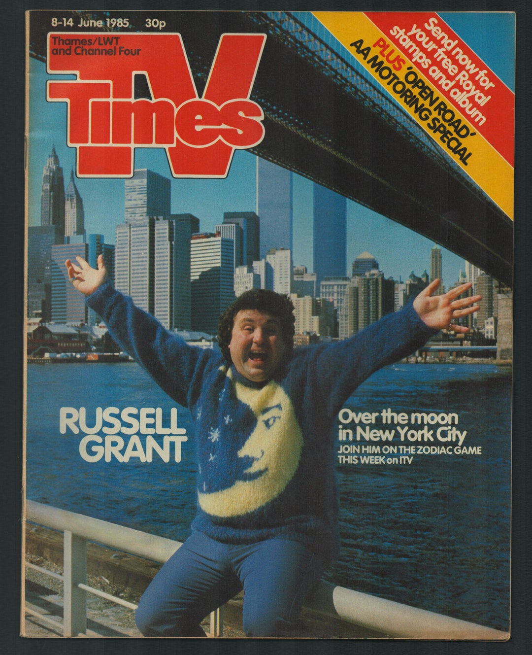 TV Times June 8-14 1985 Original Vintage Thames LWT Russel Grant - Etsy