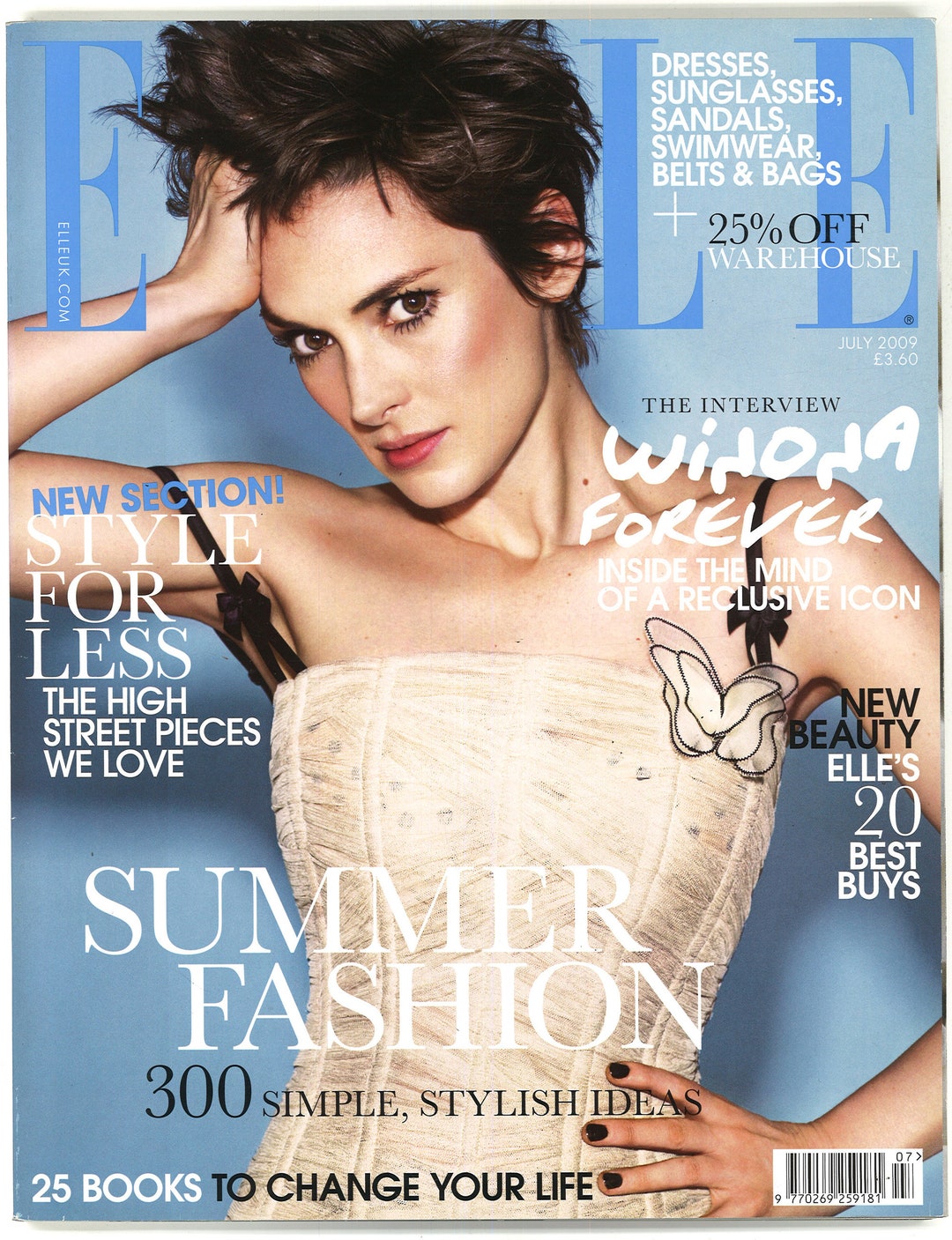 Elle July 2009 UK British Original Summer Fashion Magazine Gift ...