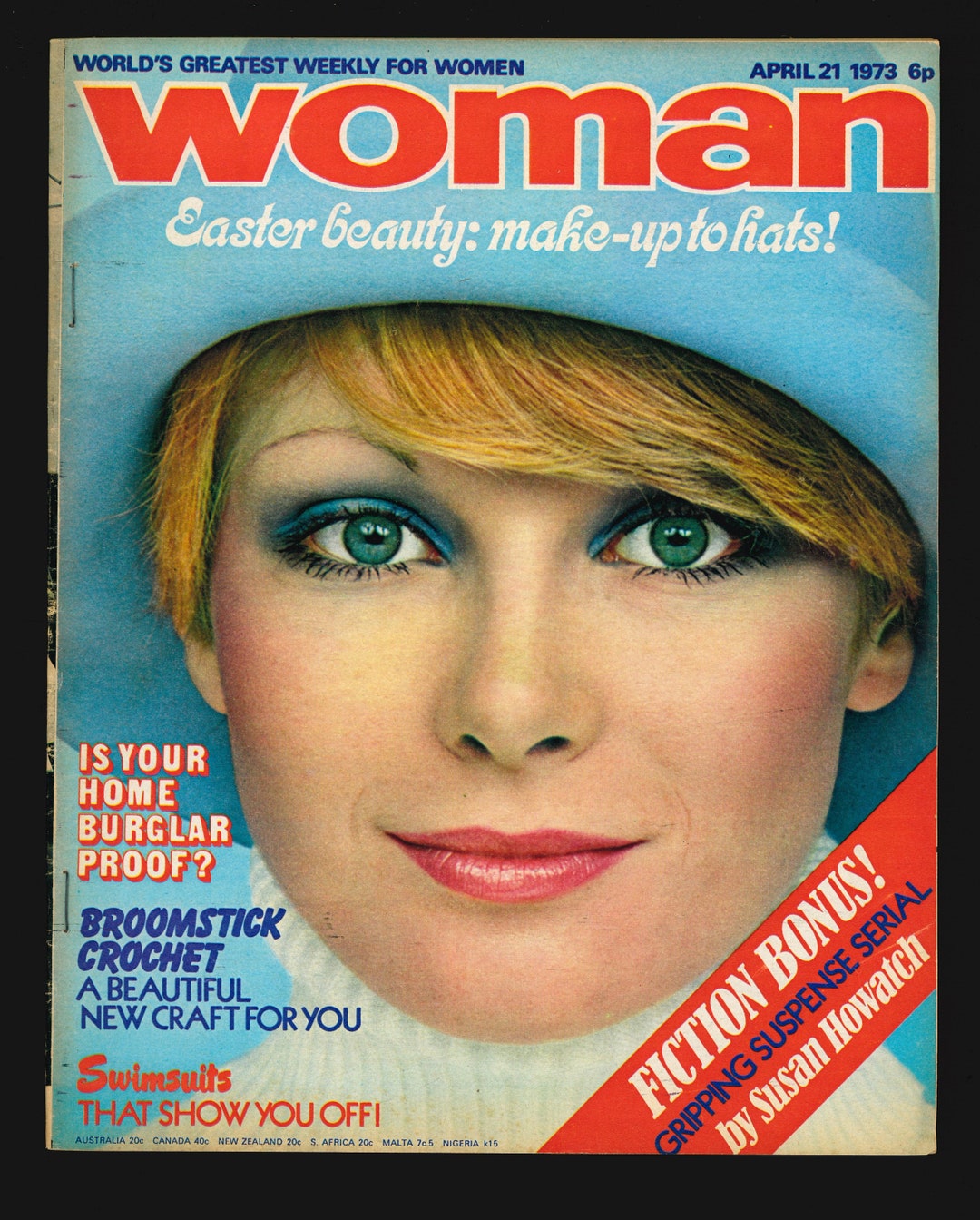 Woman Apr 21 1973 Vintage Magazine Fashion Beauty Cooking Susan Howatch ...