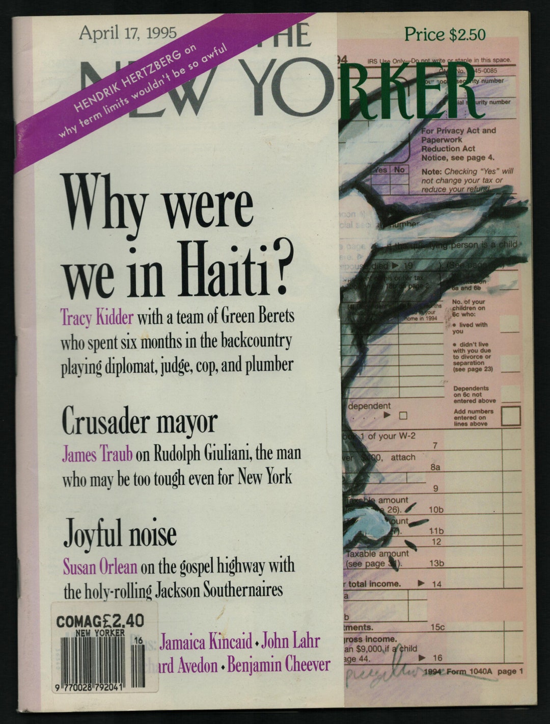 The New Yorker Full Magazine April 17 1995 Theology of the Tax Cut by ...