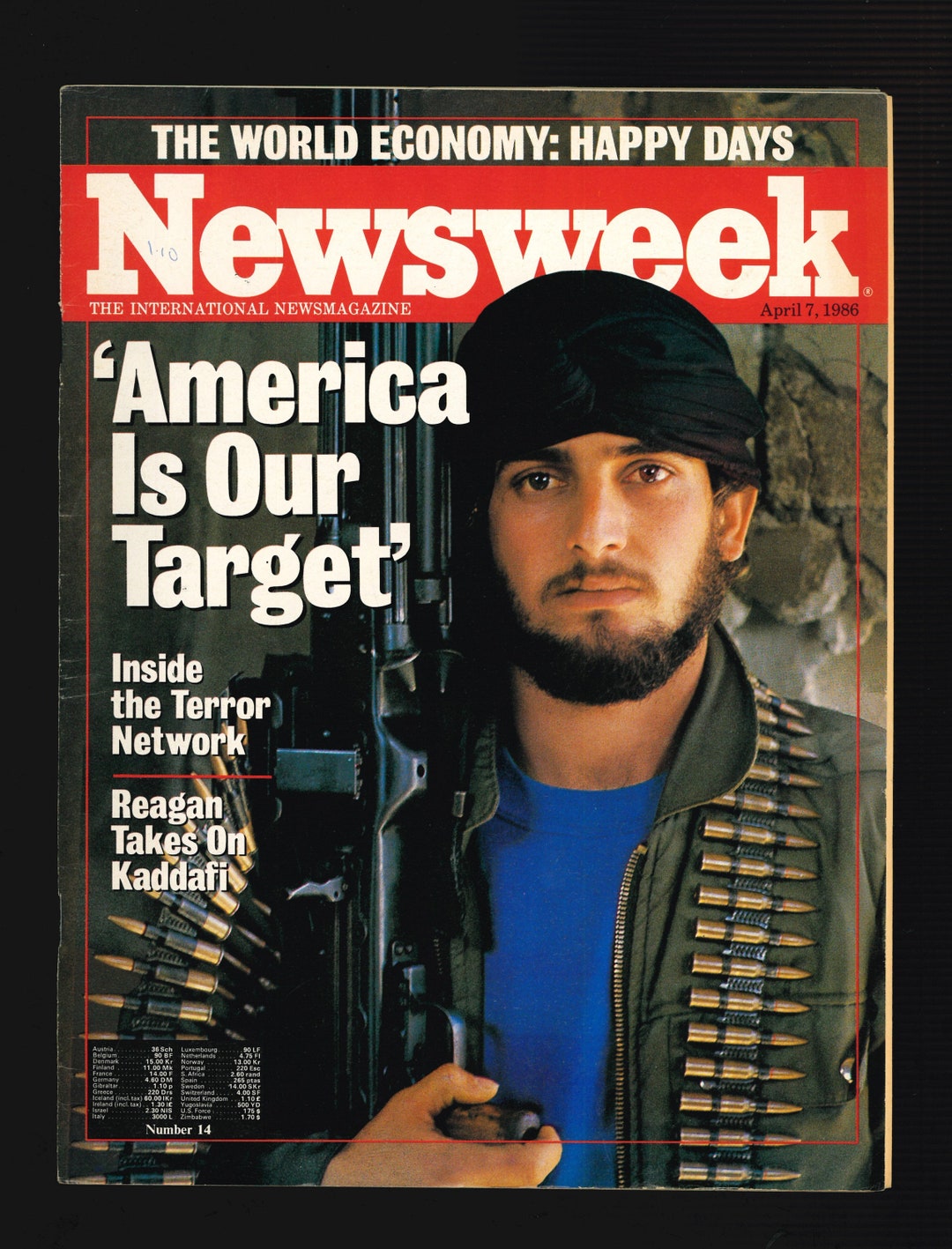 Newsweek Magazine April 7, 1986 America is Our Target Inside the Terror ...