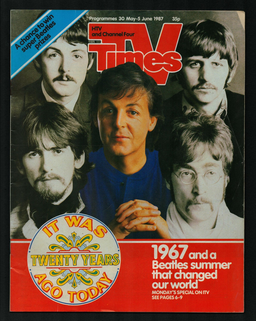 TV Times May 30-june 5 1987 HTV Original Vintage Magazine Beatles 1967 ...