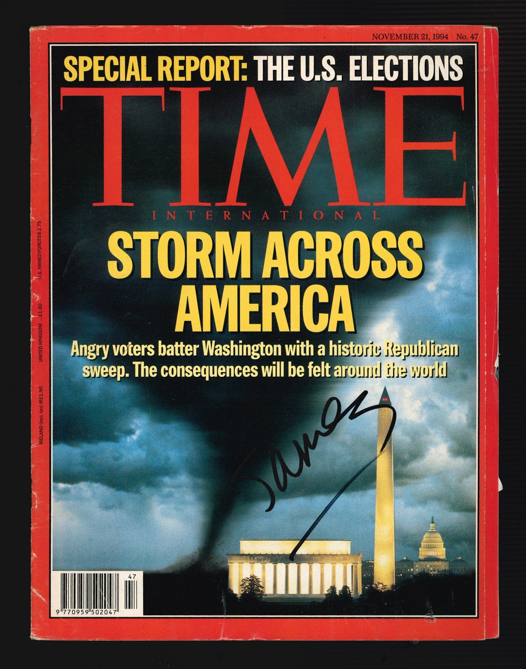 TIME NOV 21 1994 Vintage Magazine Storm Across America 30th - Etsy