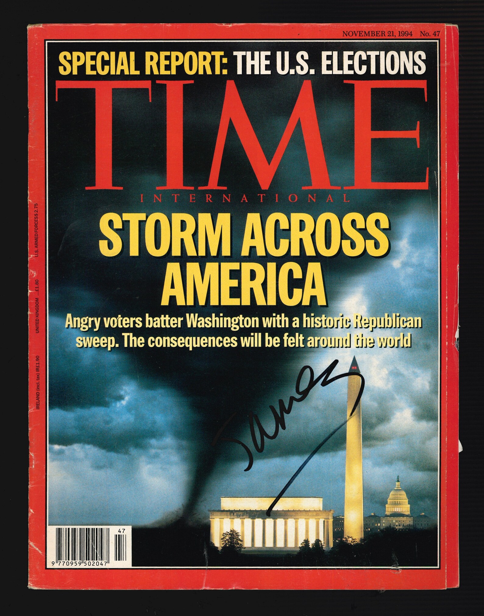 TIME NOV 21 1994 Vintage Magazine Storm Across America 30th - Etsy