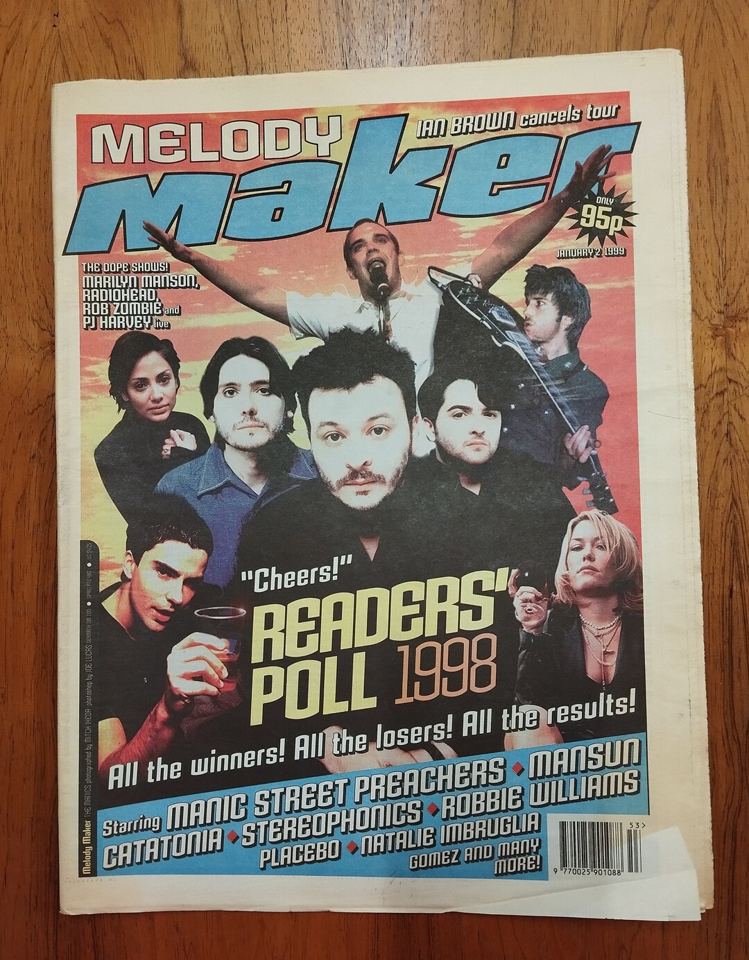 Melody Maker Jan 2 1999 British Pop Newspaper Readers Poll 1998 - Etsy