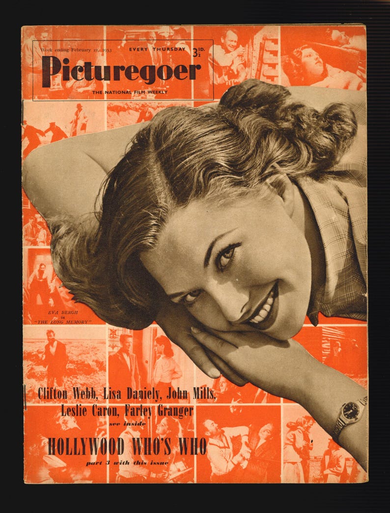Picturegoer Film Movie Cinema Hollywood Jan - Feb 1953 Original Vintage ...