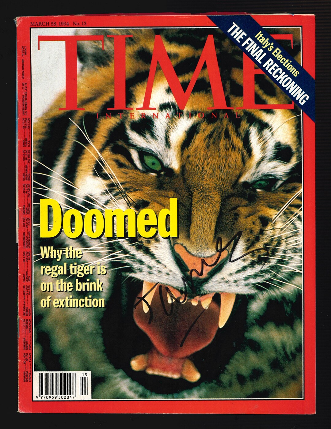 TIME MAR 29 1994 Vintage Magazine Extinction 30th - Etsy