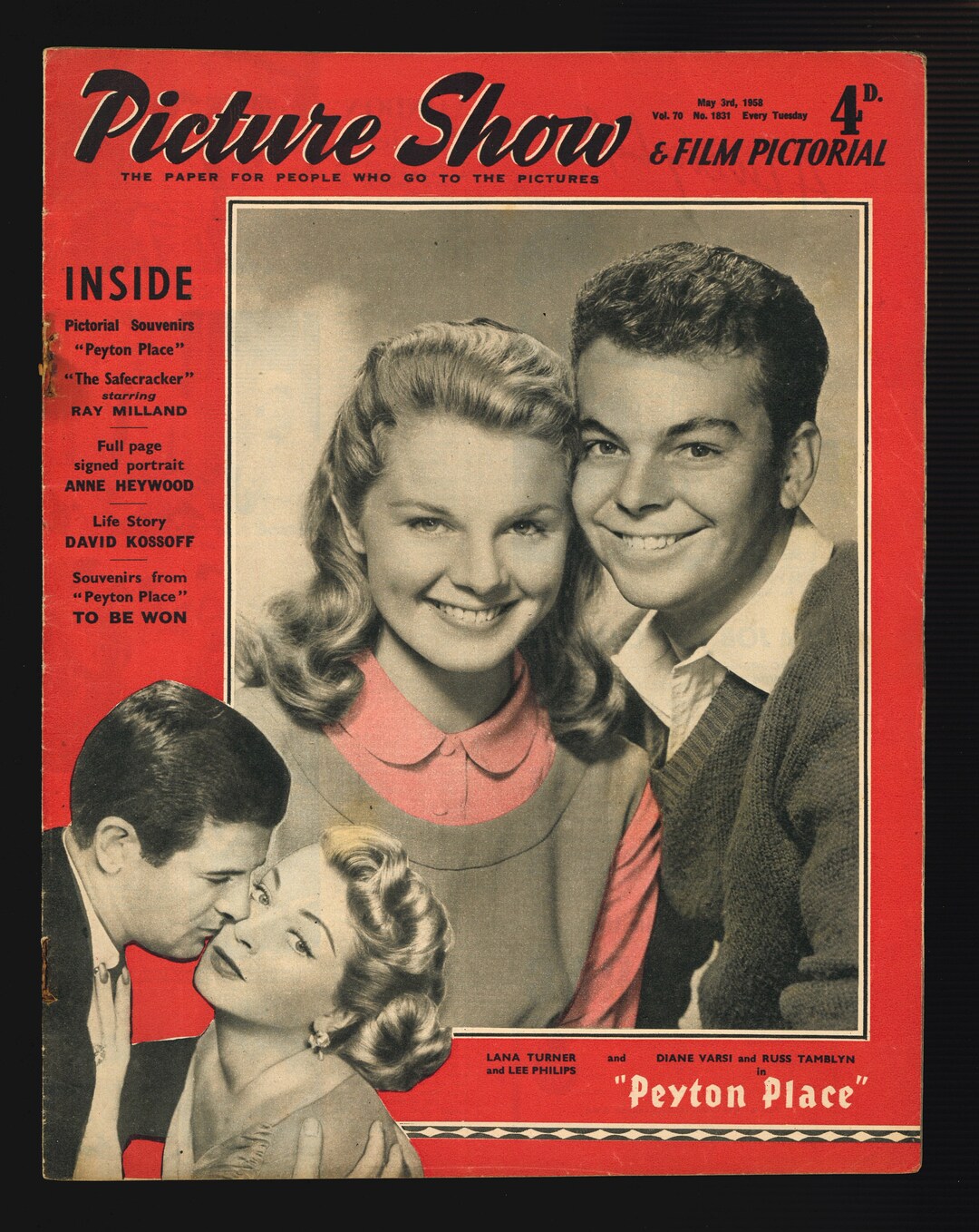 Picture Show May 3 1958 Movie Film Cinema Magazine Lana Turner Lee ...