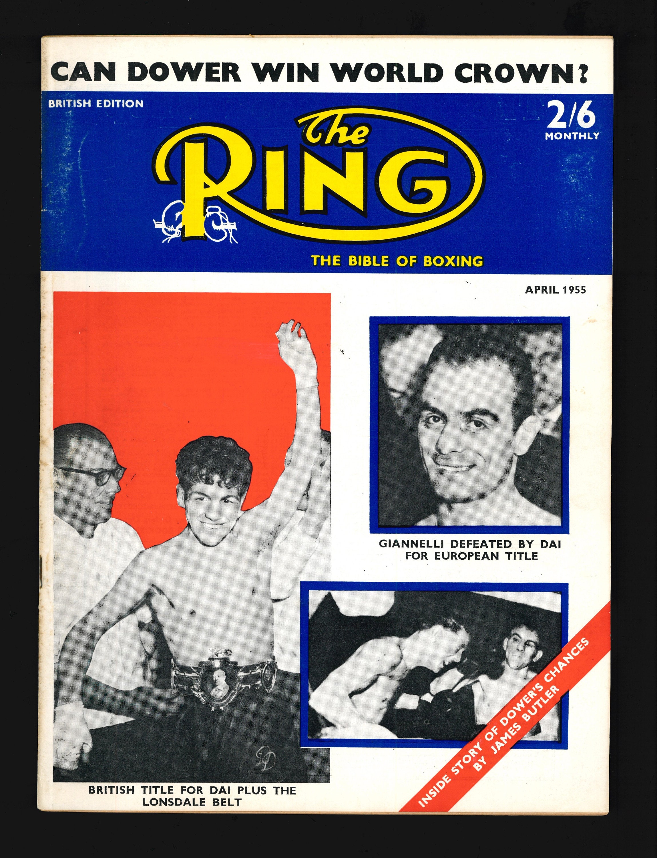 The Ring 1955 Boxing Wrestling Fighting Original Vintage Rare Magazine ...